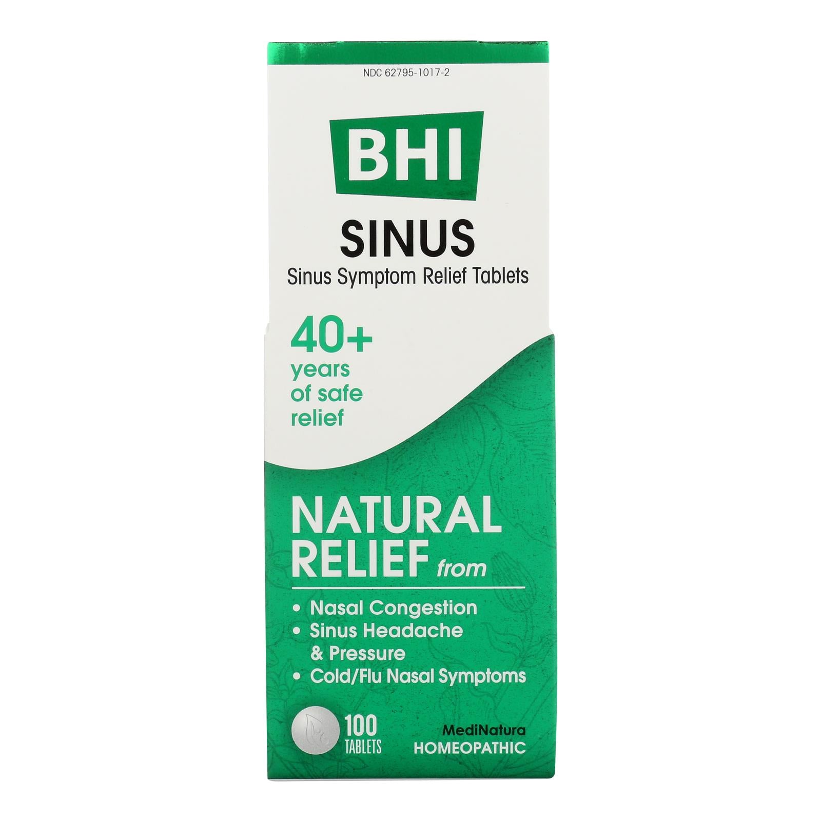 FSA-Approved BHI - Sinus Relief - 100 Tablets – buyFSA