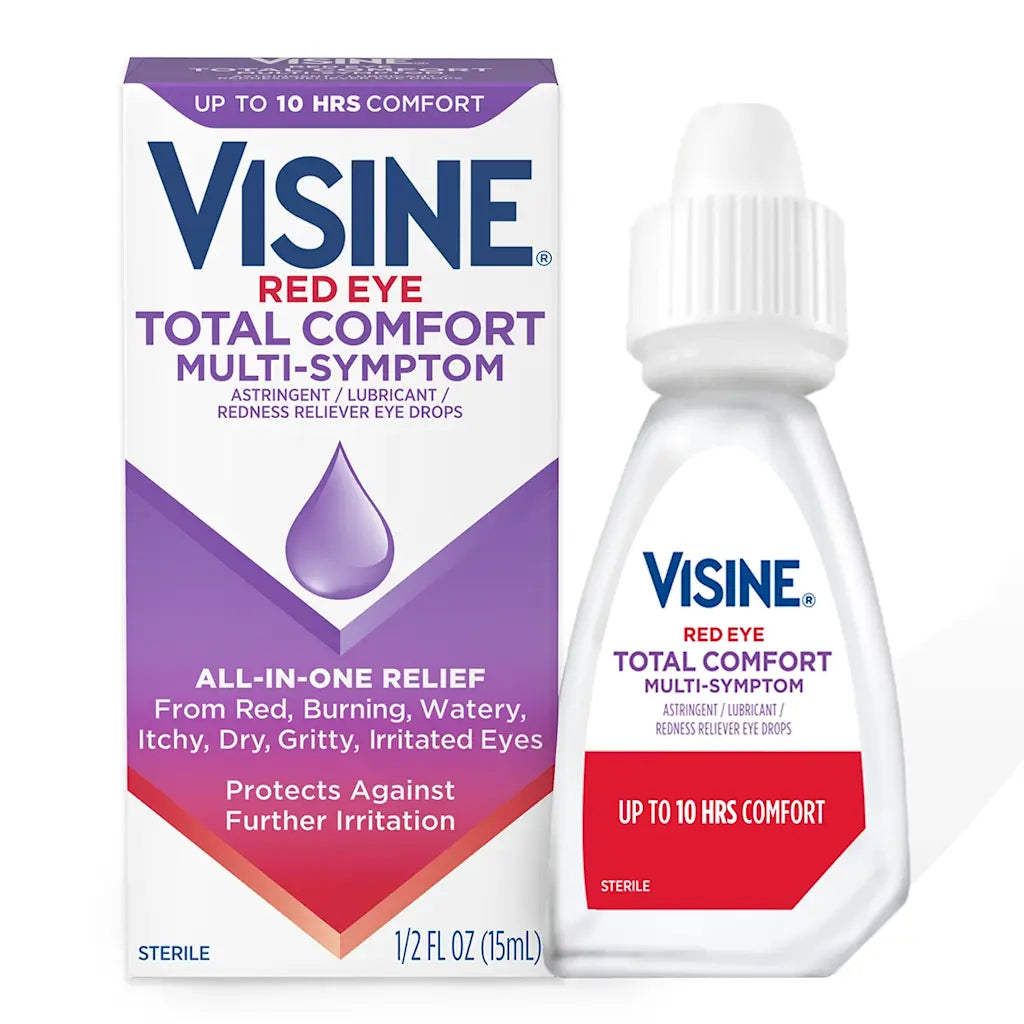 FSA-Approved Visine Red Eye Multiple-Symptom Relief Eye Drops, 0.5 oz ...