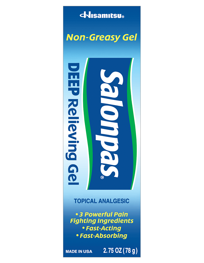 FSA-Approved Salonpas Deep Relieving Topical Pain Relief Gel, 2.75 fl ...